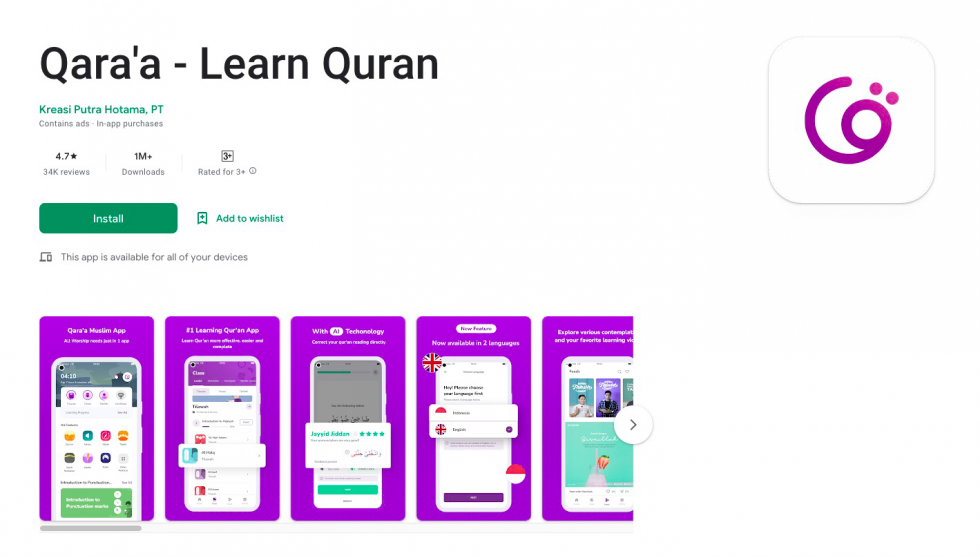 Aplikasi Qara’a, Muslim Milenials Wajib Coba! - PAUDIT Al Hasanah Bengkulu